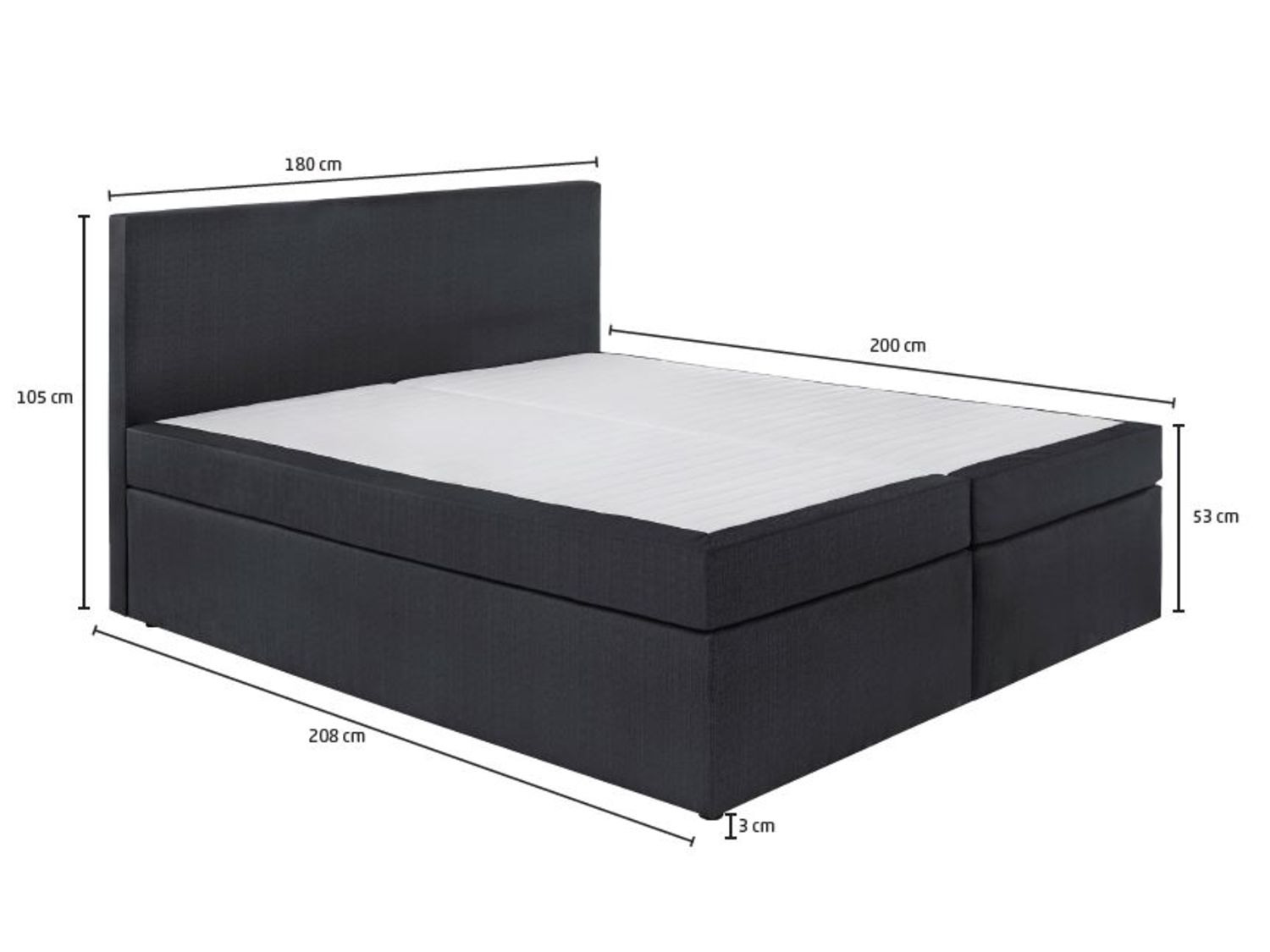 SUN GARDEN Boxspringbett »Cairns«, mit 2 Bonell-Federk…