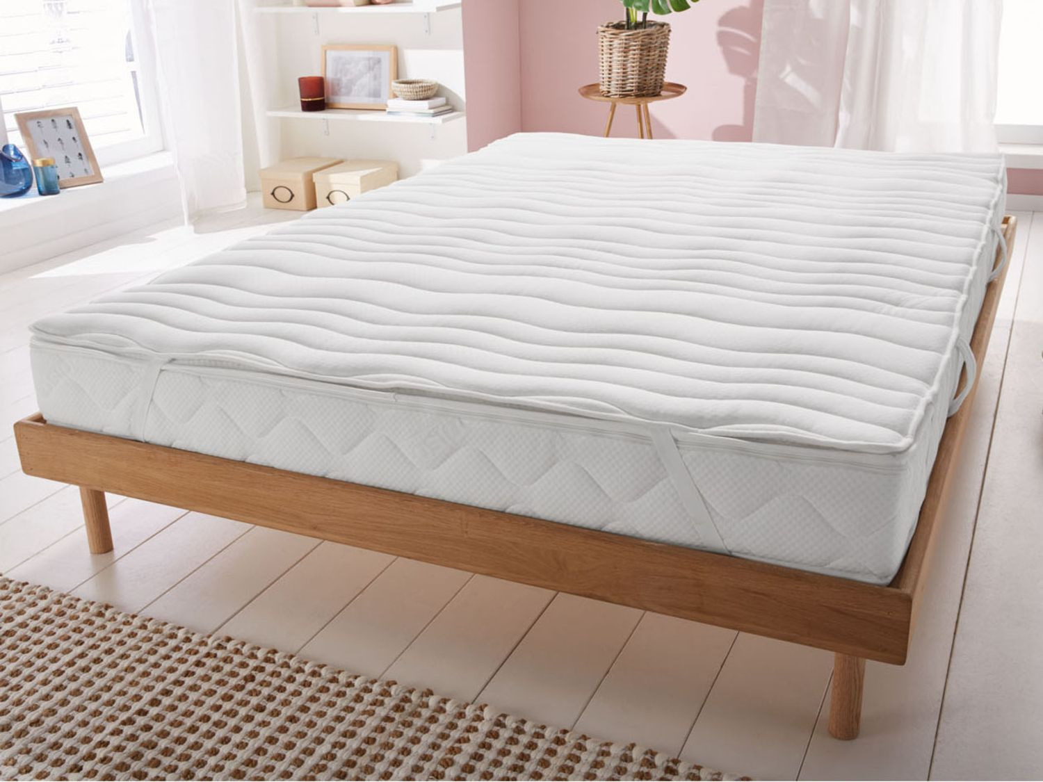 MERADISO® Matratzenauflage, 140 x 200 cm, mit Eckgummi…