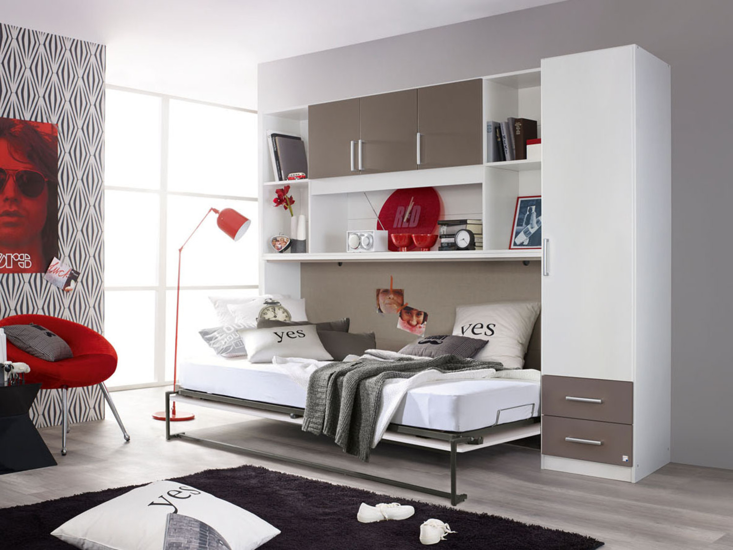 rauch ORANGE Querklappbett »ALBERO«, mit Regalelement