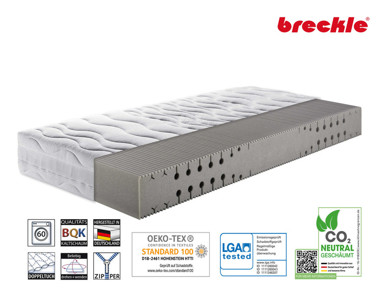 Breckle 7-Zonen Kaltschaum-Matratze »Pro Body S 592«,