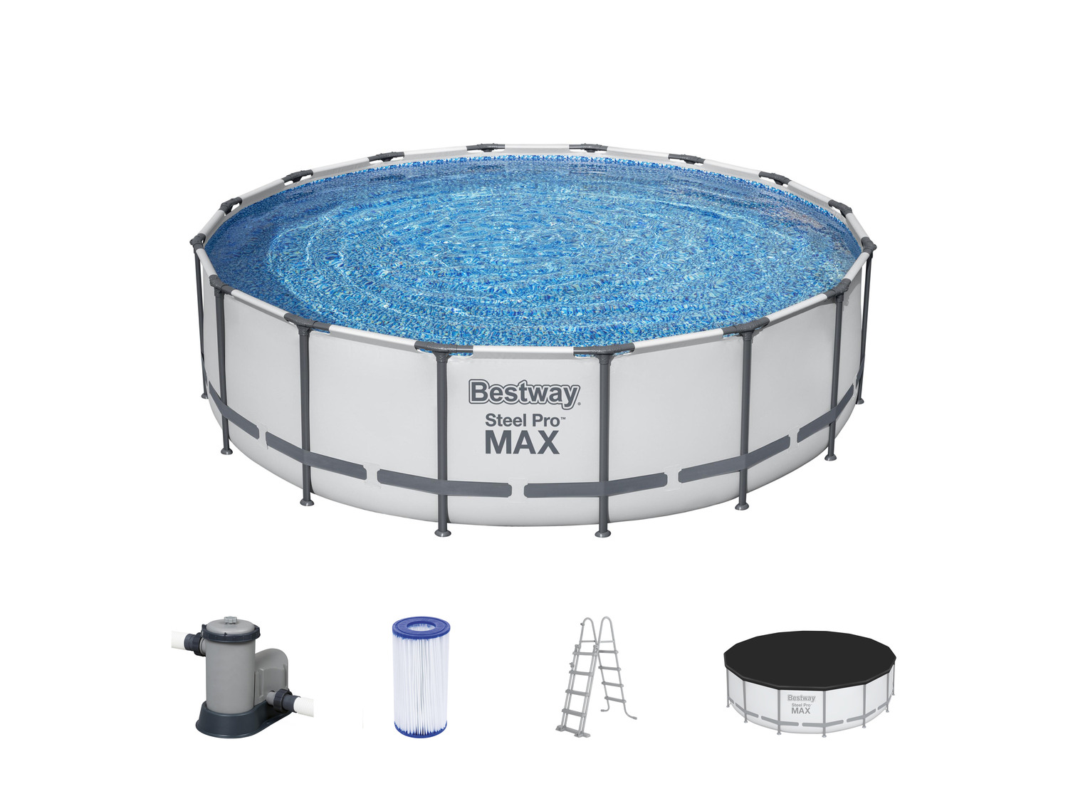 Steel Pro MAX™ Frame Pool Komplett-Set mit Filterpumpe…