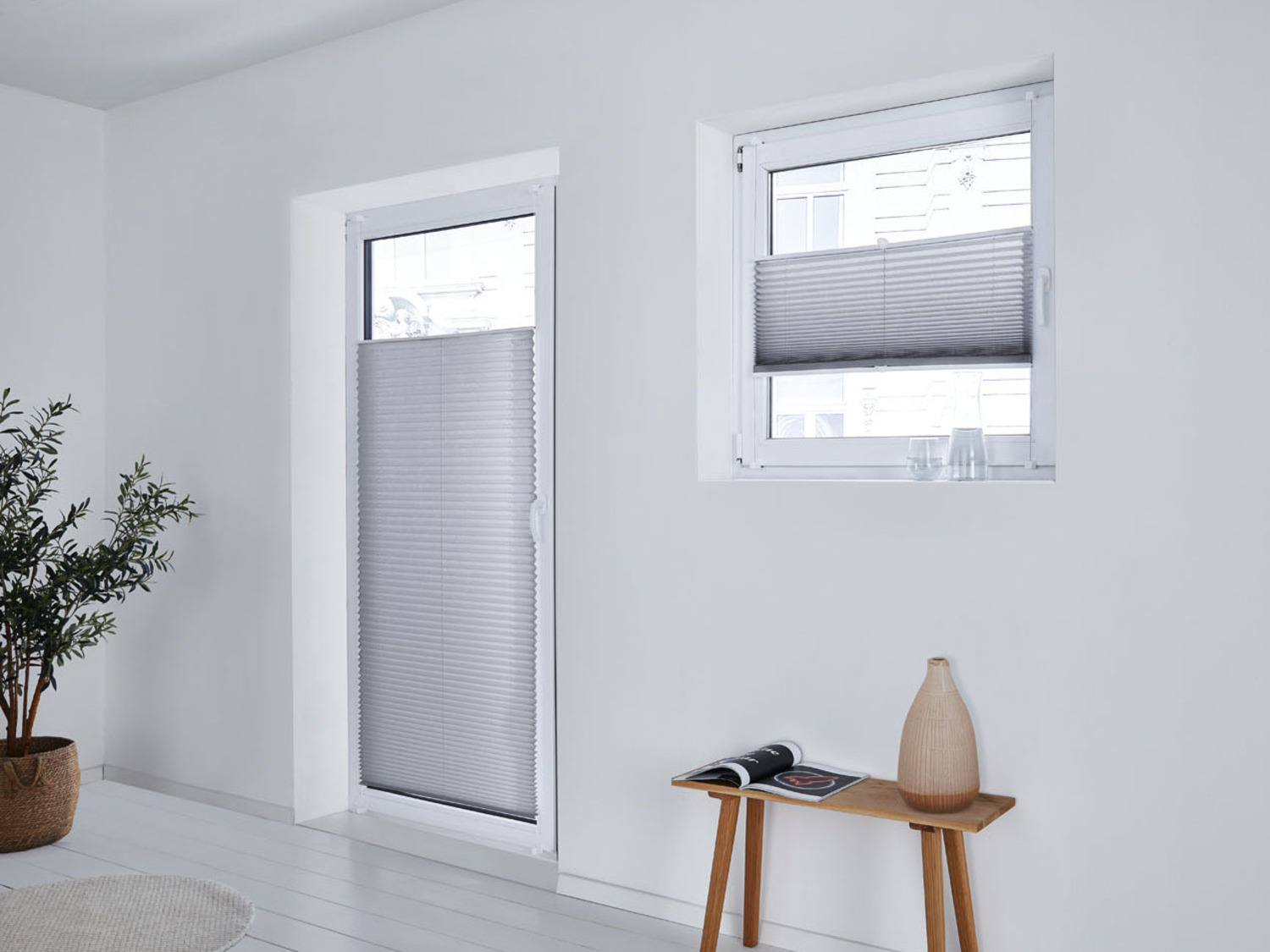Plissee Rollo, für Türen und bodentiefe Fenster ab 70x…