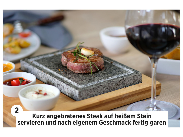 Heißer Stein Set, mit Bambus-Servierplatte | LIDL