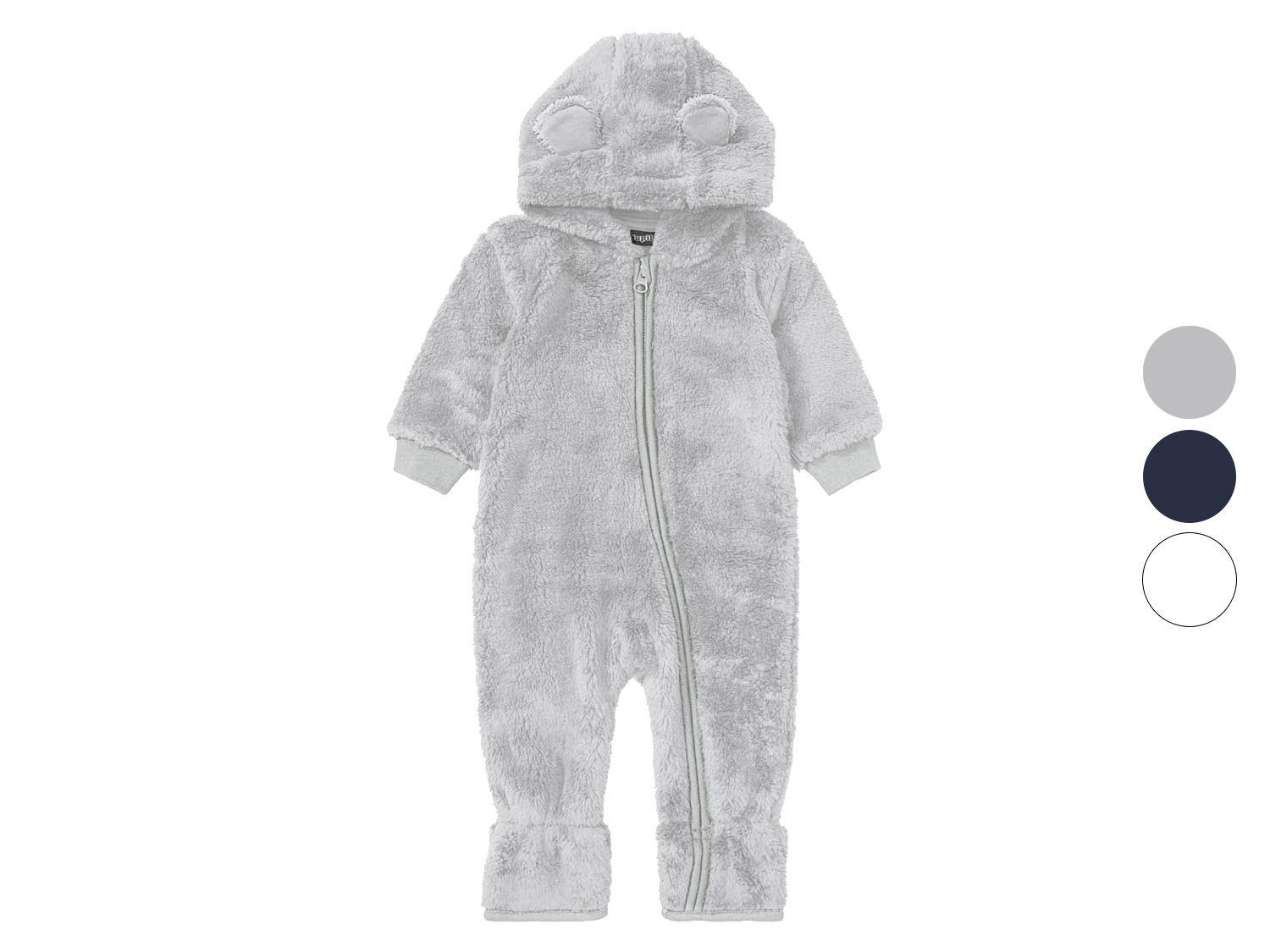 Baby Teddyfleece-Overall mit Öhrchen | LIDL