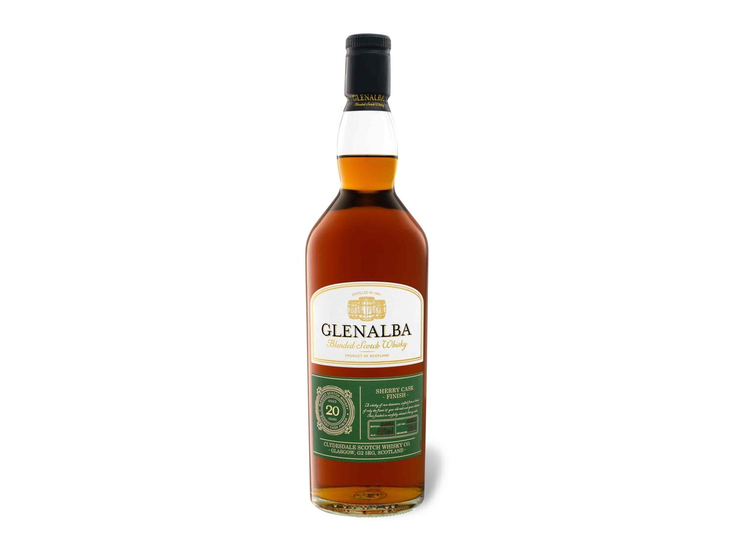 Glenalba Blended Scotch Whisky Sherry Cask Finish 20 Jahre 40% Vol | Lidl