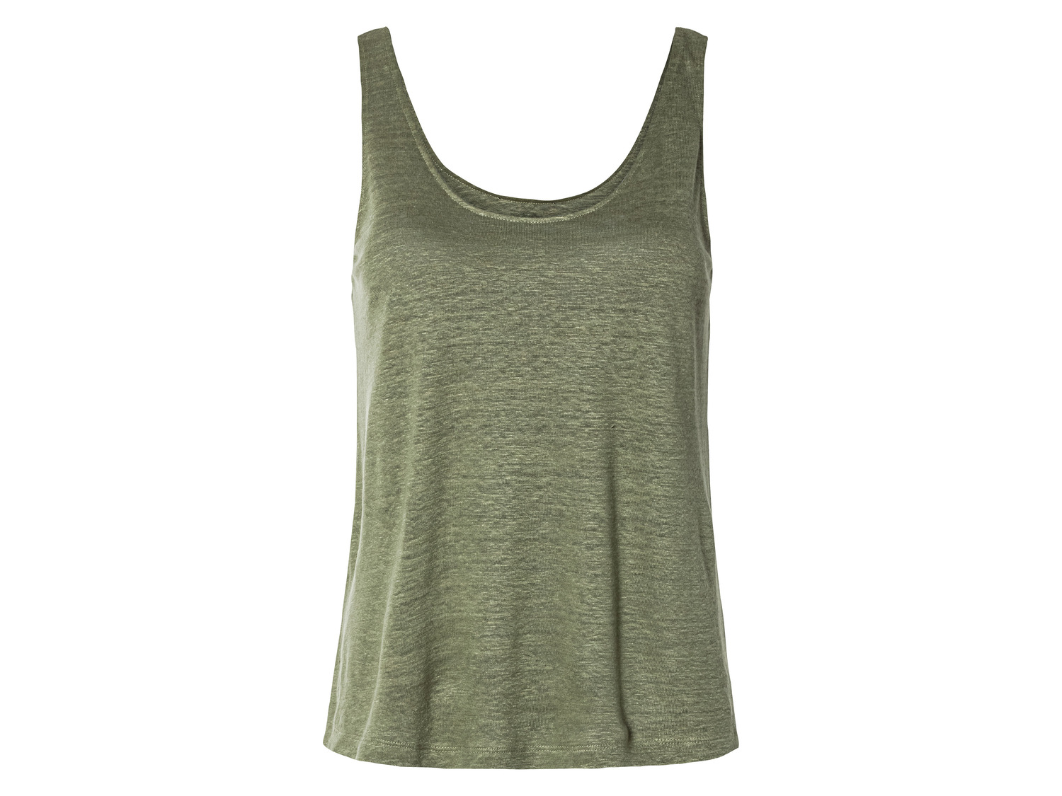 esmara® Damen Leinen-Top, mit Seitenschlitzen