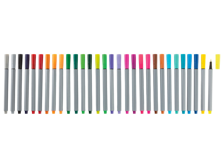 UNITED OFFICE® Mini-Fineliner / -Brushliner, mit Aufbe…