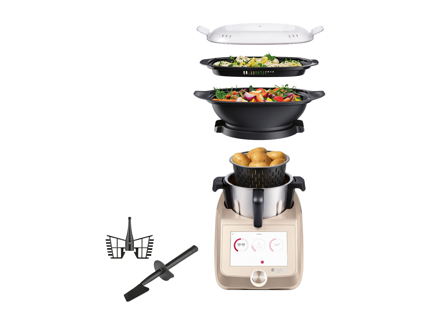 Monsieur Cuisine Smart SKMS 1200 B2 Champagner | LIDL