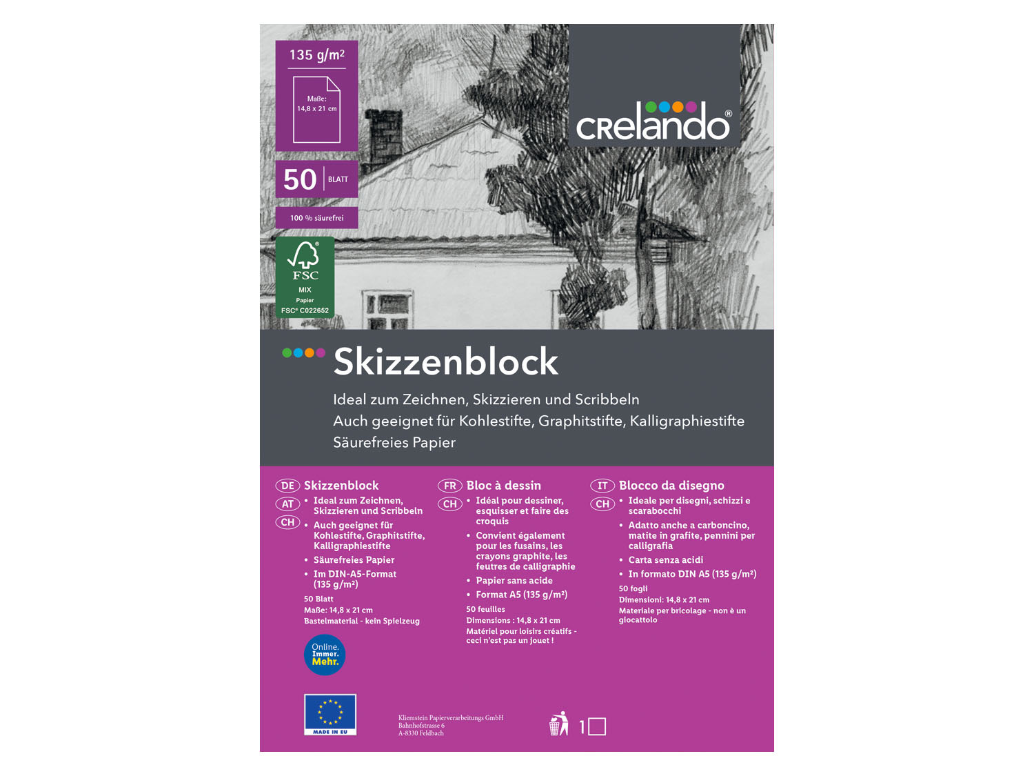 crelando® Künstlerpapier, verschiedene Varianten | LIDL