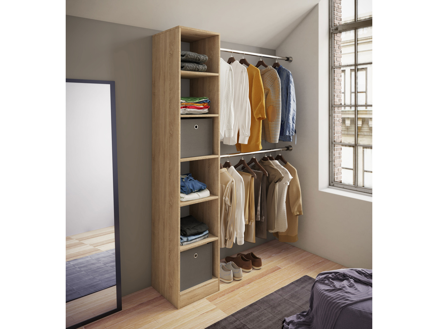 Kleiderregal »Dacho«, mit offenen Fächern | LIDL