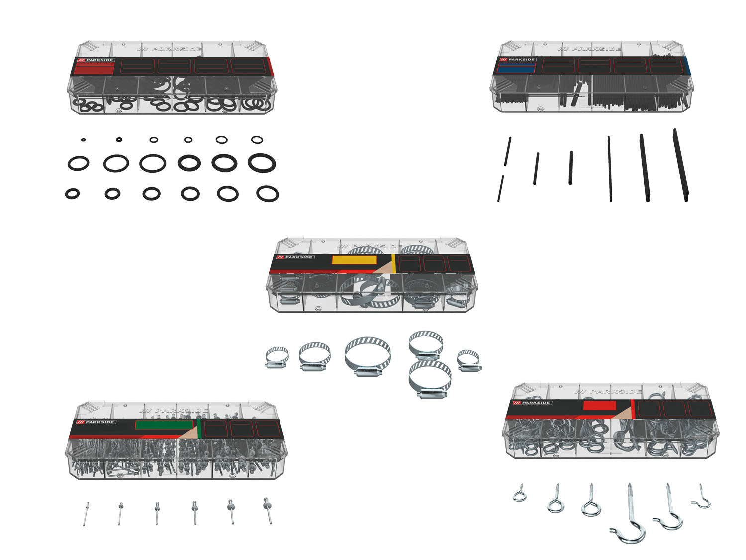 PARKSIDE® Kleinteile Sortiment, in übersichtlicher Box