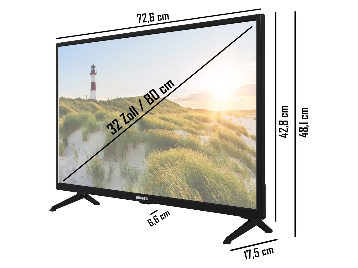 TELEFUNKEN Fernseher XH32SN550S 32 Zoll Smart TV