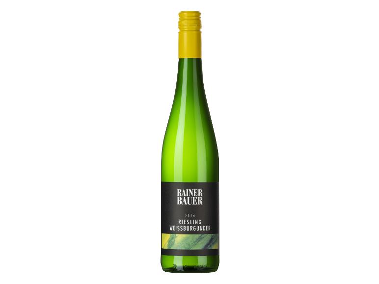 Rainer Bauer Riesling Weißburgunder halbtrocken, Weißw…
