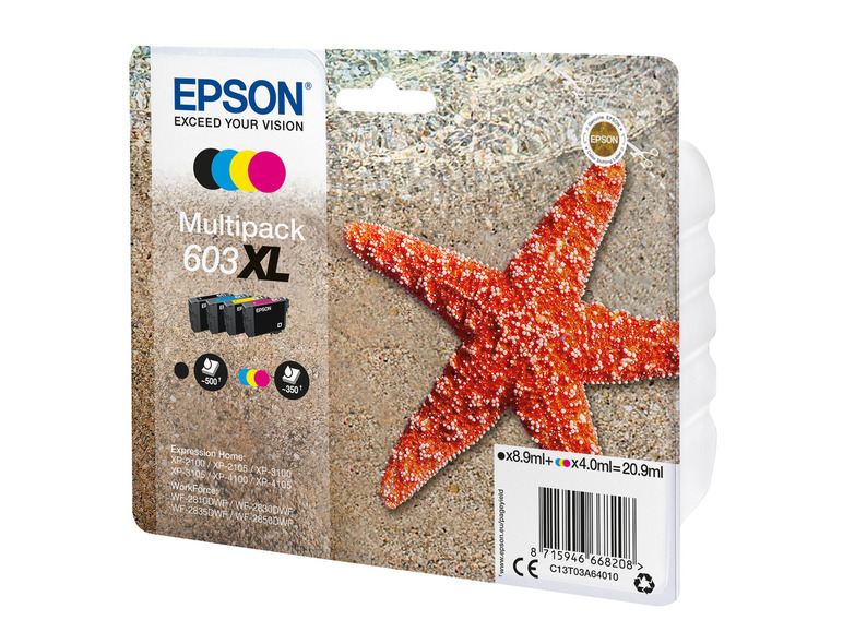 EPSON »603 XL« Seestern Multipack Tintenpatronen Schwa…