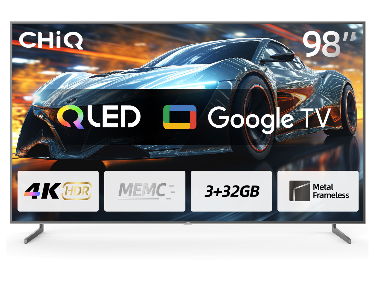 CHiQ »U98F8TG PRO« Fernseher 98" Qled 4k UHD Smart TV