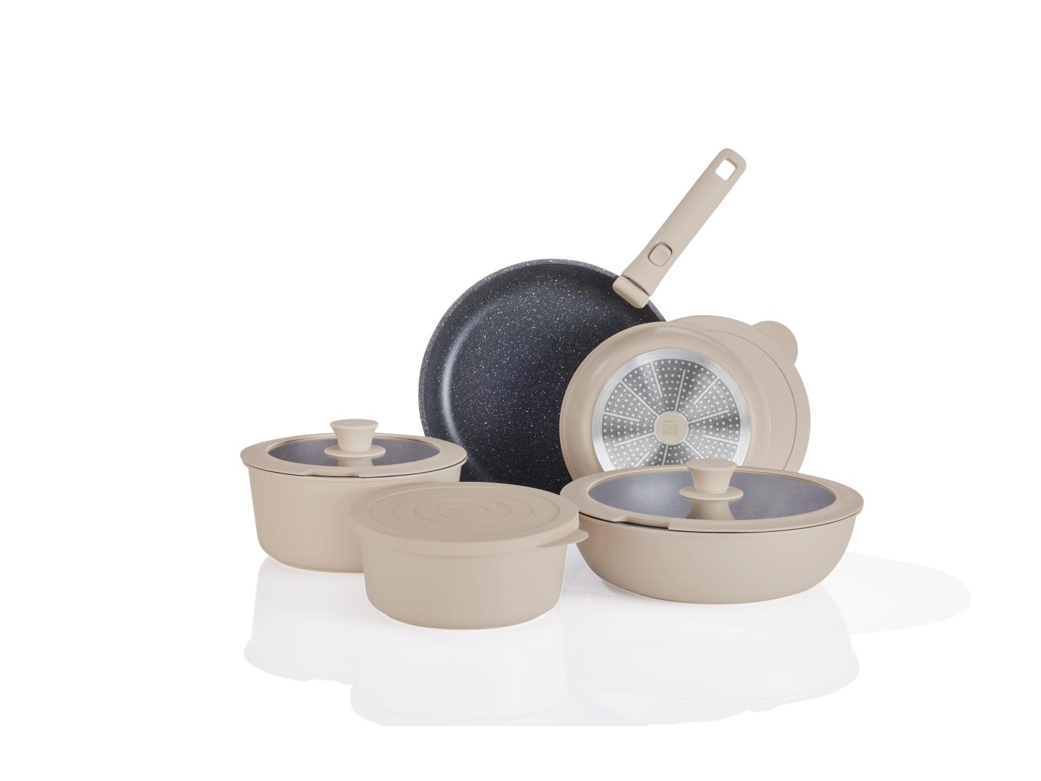 Topf- und Pfannen-Set, mit abnehmbarem Griff | LIDL