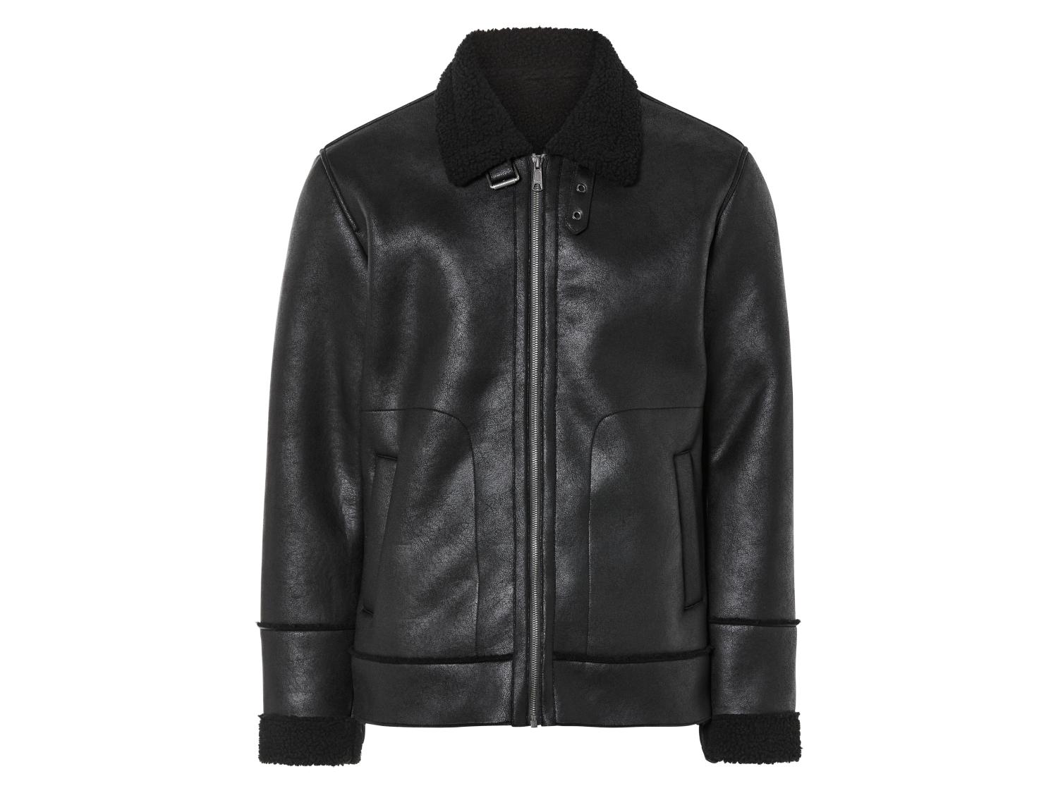 Herren Bikerjacke, mit warmem Lammfellimitat | LIDL