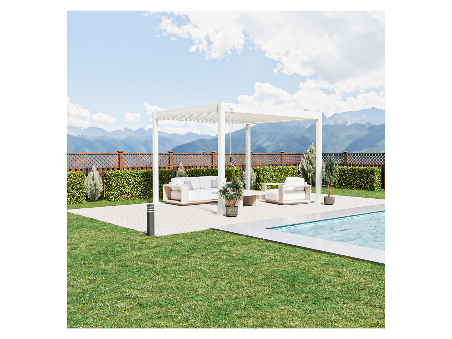 Pavillon »Trumpf«, mit verschließbaren Stahl-Lamellen