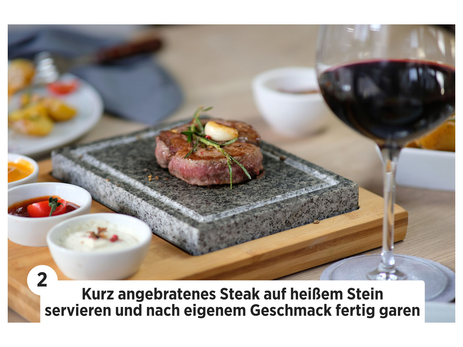 Heißer Stein Set, mit Bambus-Servierplatte | LIDL