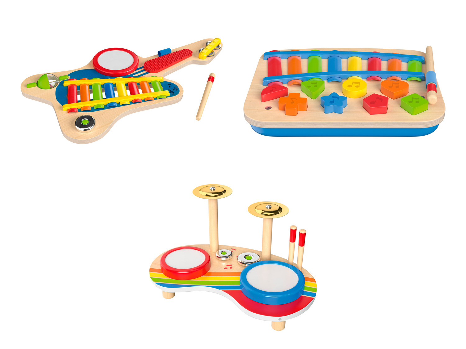 Playtive Holz Musikinstrumente, Modell 2023 | LIDL
