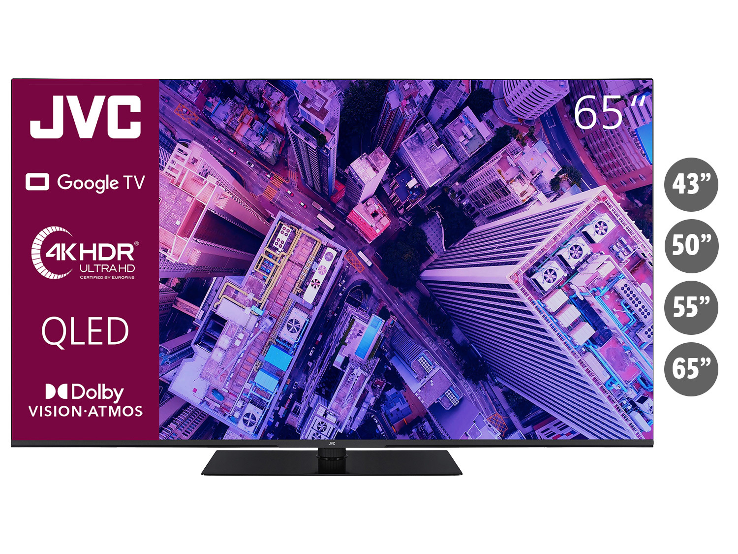 JVC Fernseher »LT-VGQ8255« QLED Google Smart TV 4K UHD