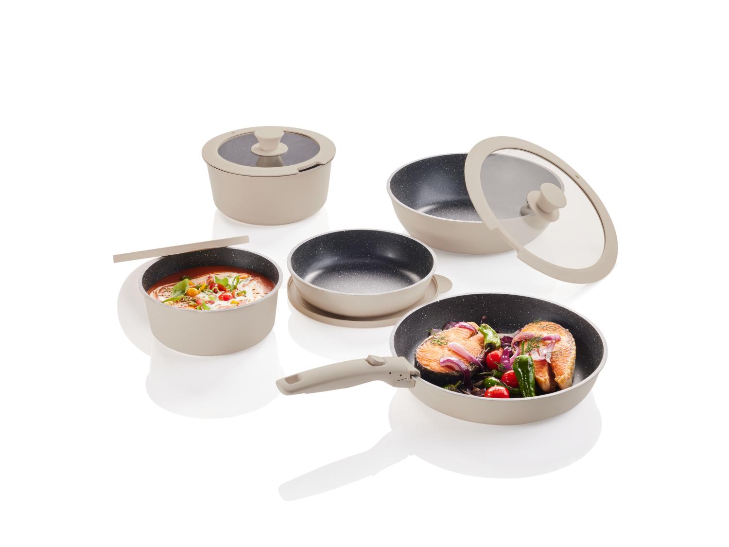 Topf- und Pfannen-Set, mit abnehmbarem Griff | LIDL