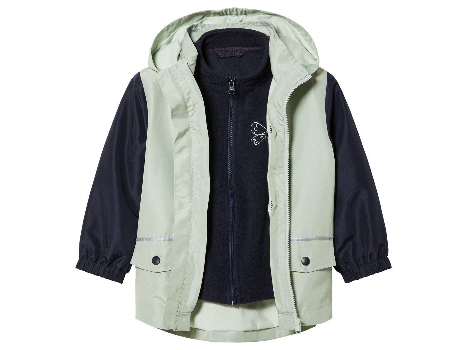 Kinder 3-in-1-Allwetterjacke, 2-tlg. mit Fleece | LIDL
