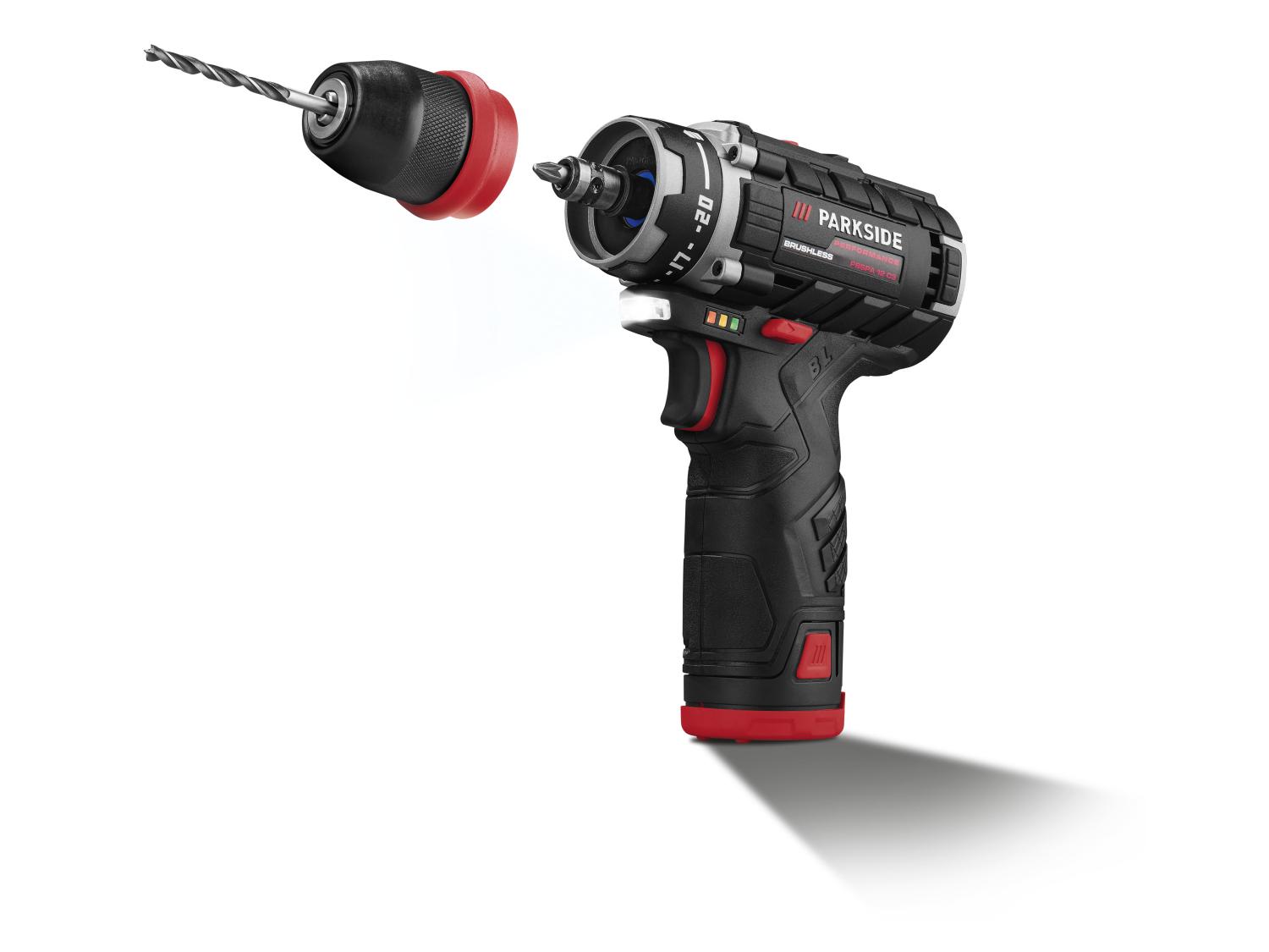 12 V / 2 Ah Akku-Bohrschrauber-Set »PBSPA 12 E4« mit 2…