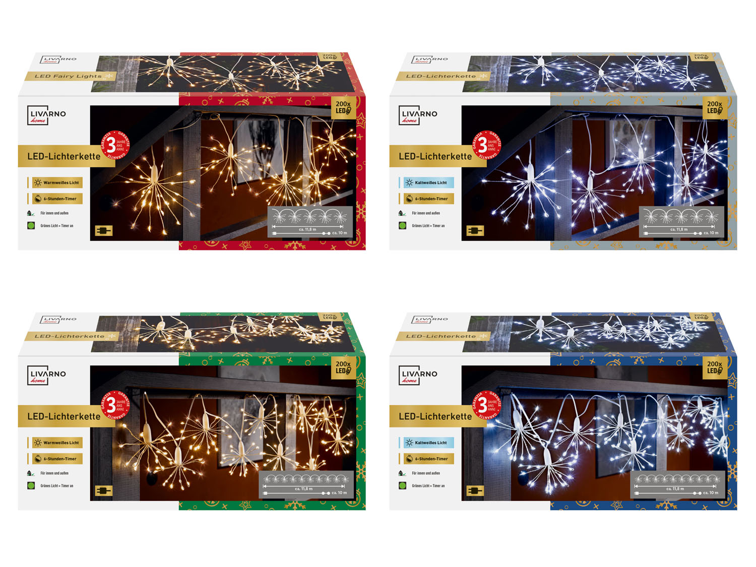 Angebot Lidl LIVARNO home Lichterkette, Pusteblumen-Form