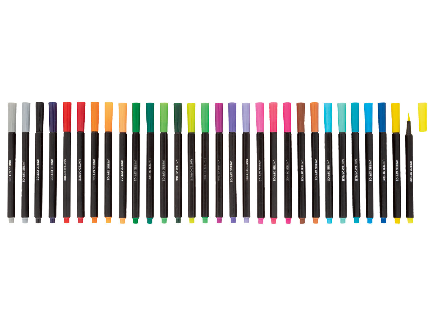 UNITED OFFICE® Mini-Fineliner / -Brushliner, mit Aufbe…