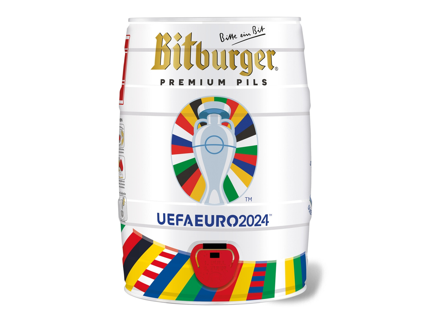 Bitburger Premium Pils 5 Liter Bierfass mit Zapfhahn,