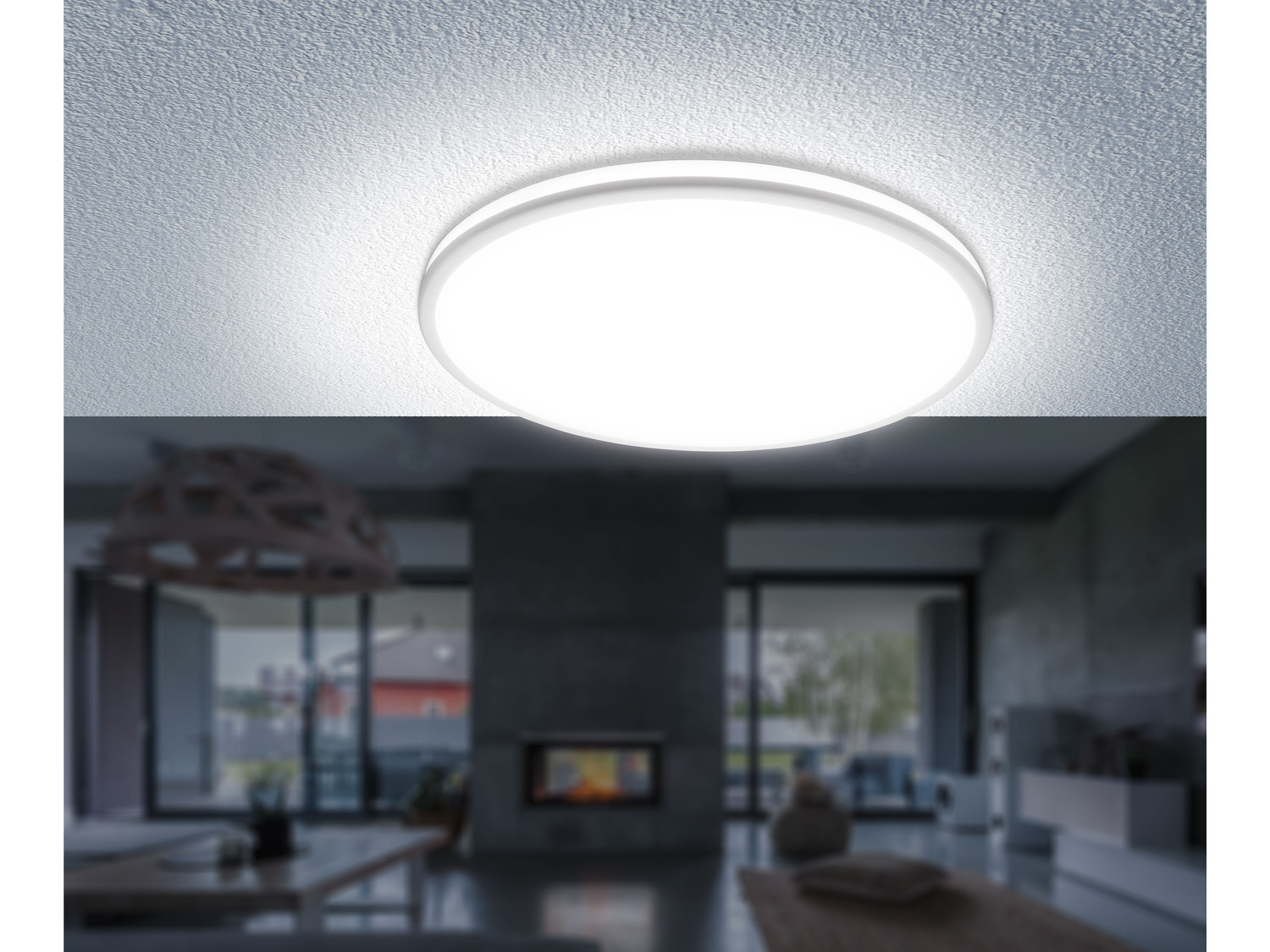 LIVARNO home LED-Wand- und Deckenleuchte mit warmweiße…
