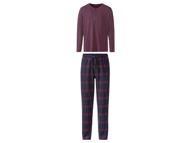 LIVERGY® Herren Pyjama mit Flanell-Hose