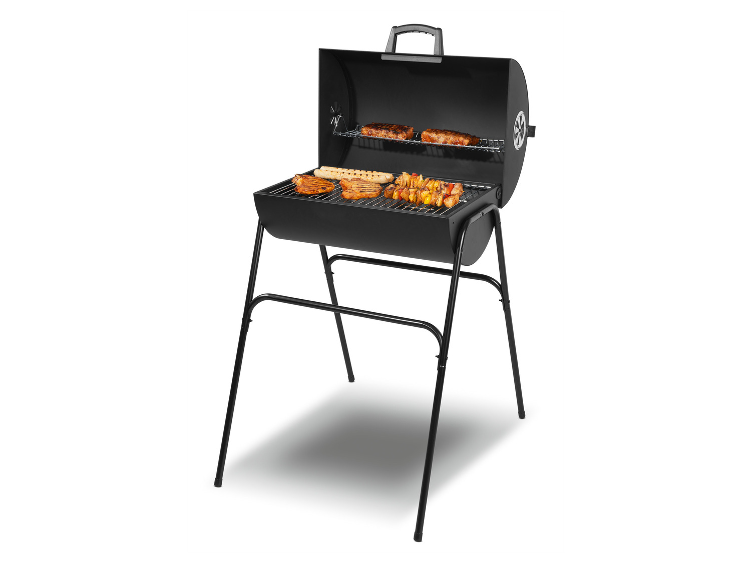 Holzkohle Fassgrill »Kansas«, mit Gestell, B 60 x H 95…