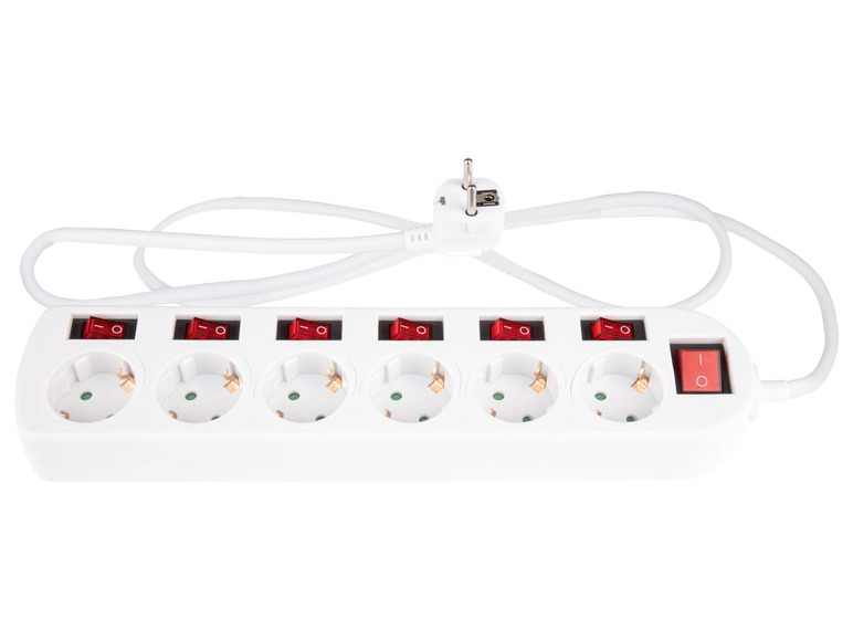 SILVERCREST socket strip, 6-way Current carrying capacity: max. 16 A ...