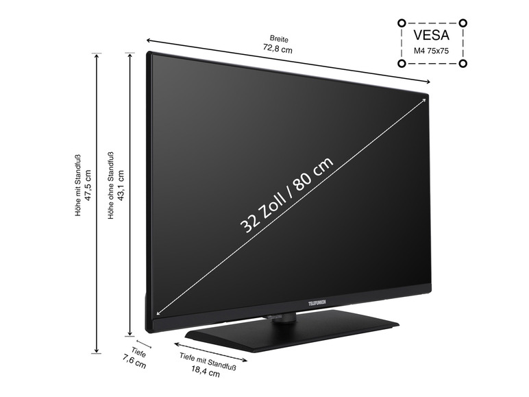 Fernseher »XF32N750M« 32 Zoll (80 cm) Full HD Triple T…