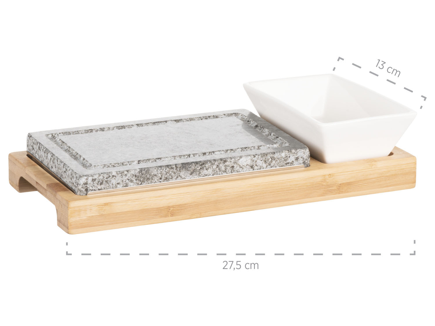 Heißer Stein Set, mit Bambus-Servierplatte | LIDL