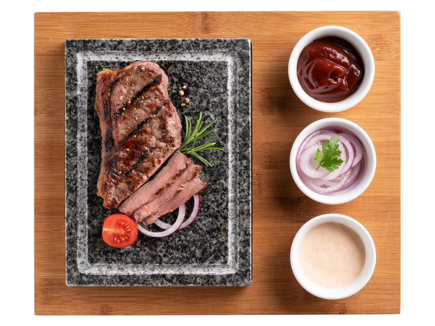 Heißer Stein Set, mit Bambus-Servierplatte | LIDL