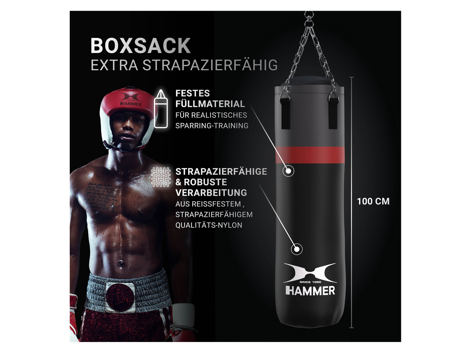 HAMMER Box Set »Cobra«, Boxsack, Boxhandschuhe | LIDL