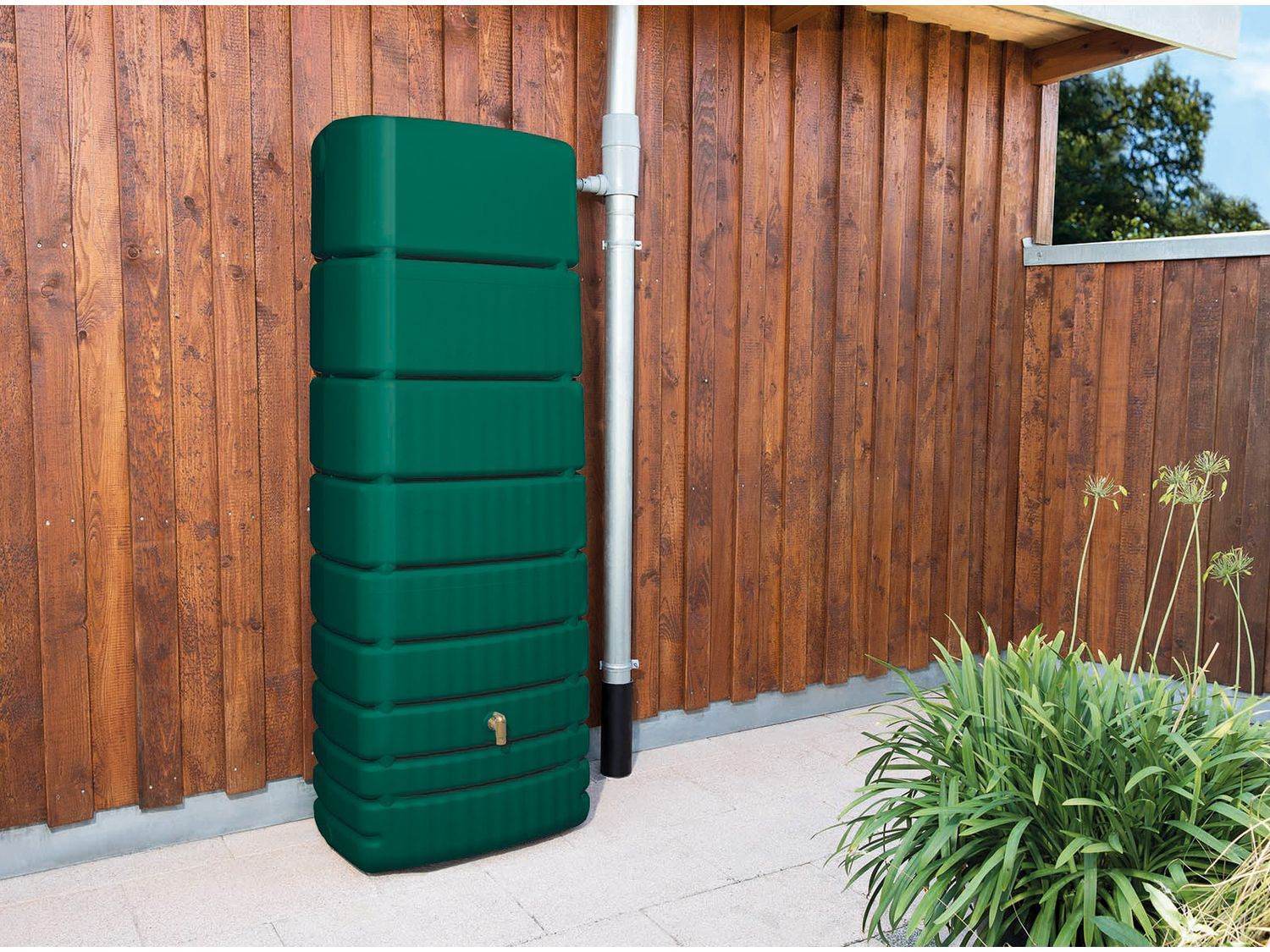 4rain Regentonne »SLIM«, 650 Liter Volumen, inklusive Auslaufhahn und ...
